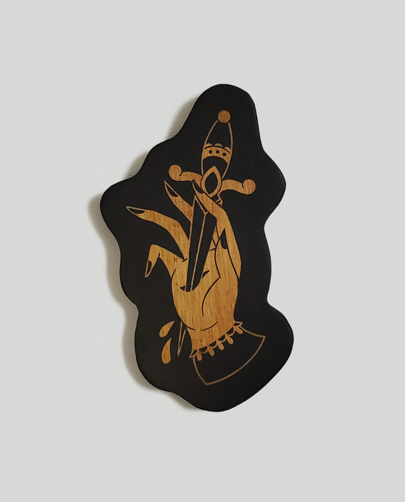 Hand and Dagger Wood Plaque (6.25"x10.75") - Rot Iron Co.